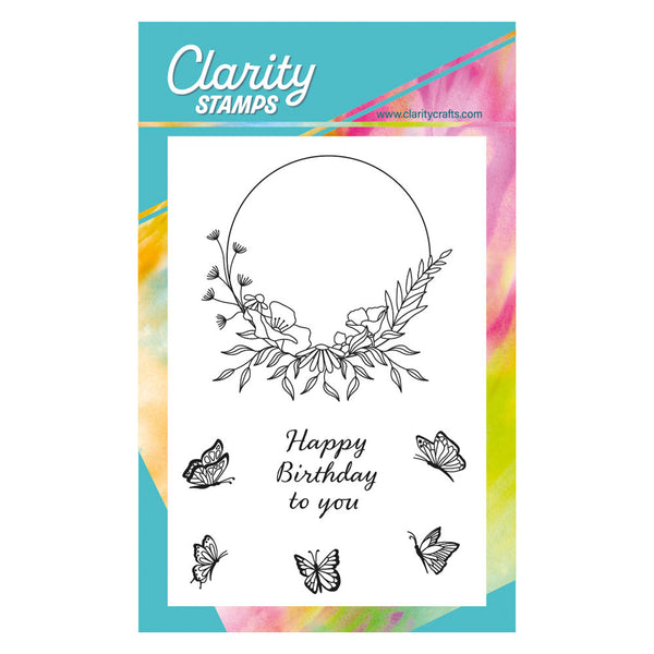 Floral Delights Happy Birthday A6 Stamp Set Claritystamp