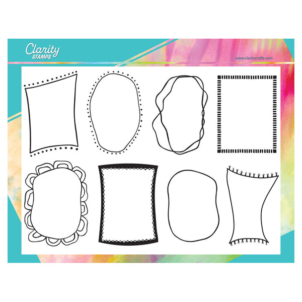 Funky Frames A4 Stamp & Mask Set – Claritystamp