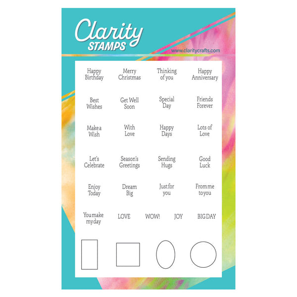 Stamp Pen Sentiments A6 Stamp & Mask Set – Claritystamp