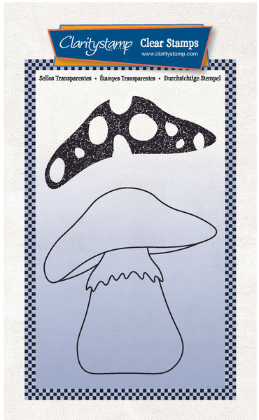 Toadstool Outline A6 Stamp & Mask Set – Claritystamp