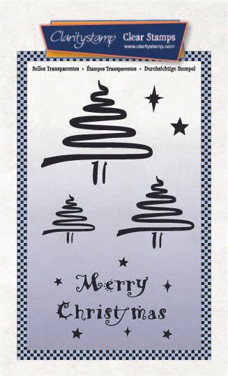 Squiggle Trees A6 Stamp Set – Claritystamp
