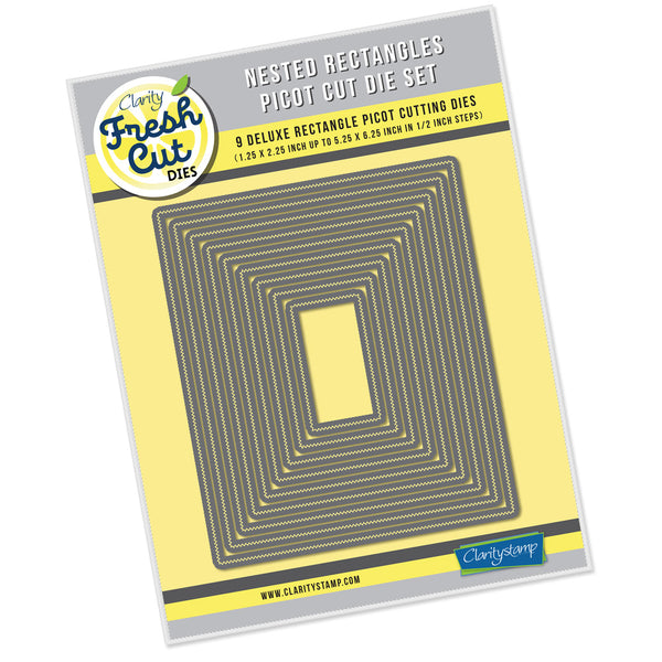 Nested Rectangle Picot Die Set Fresh Cut Dies – Claritystamp
