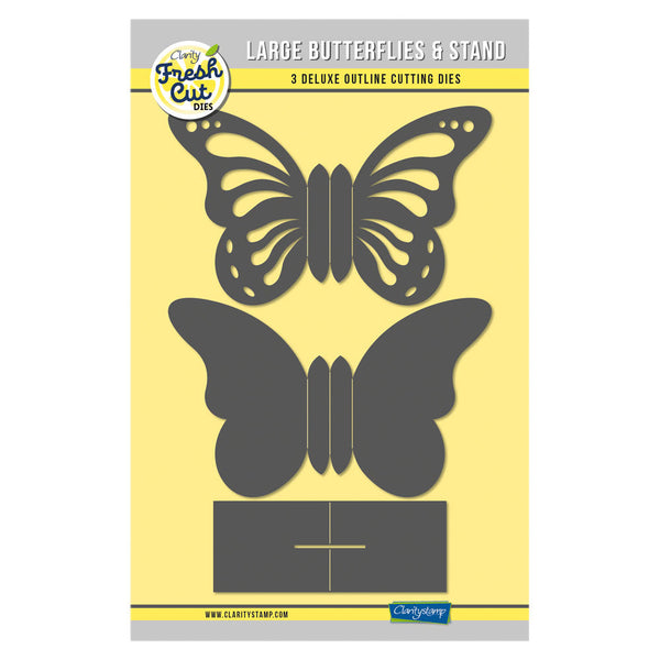 3D Large Butterfly & Stand Die Set – Claritystamp