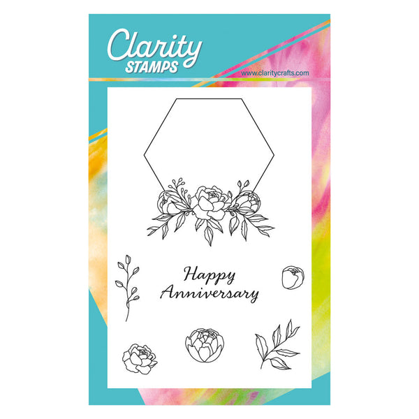 Floral Delights - Happy Anniversary A6 Stamp Set – Claritystamp