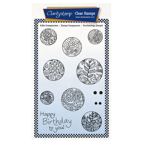 Doodle Buttons A6 Stamp Set – Claritystamp