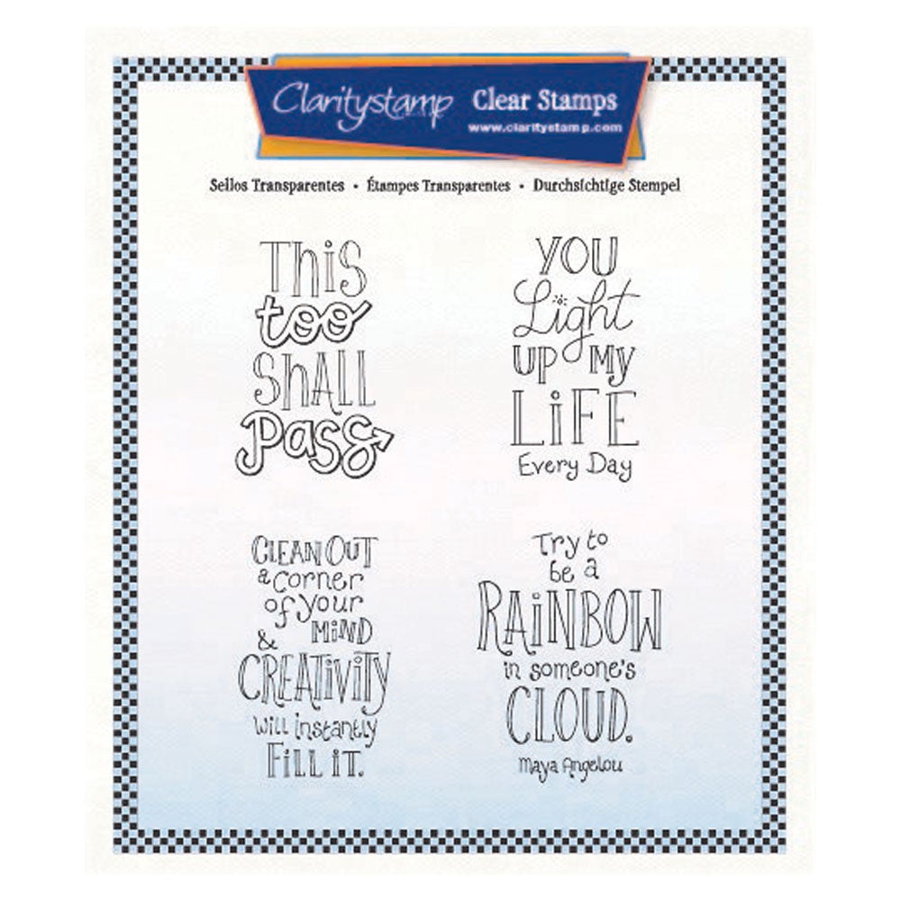 Mini Words of Wisdom A5 Square Stamp Set – Claritystamp