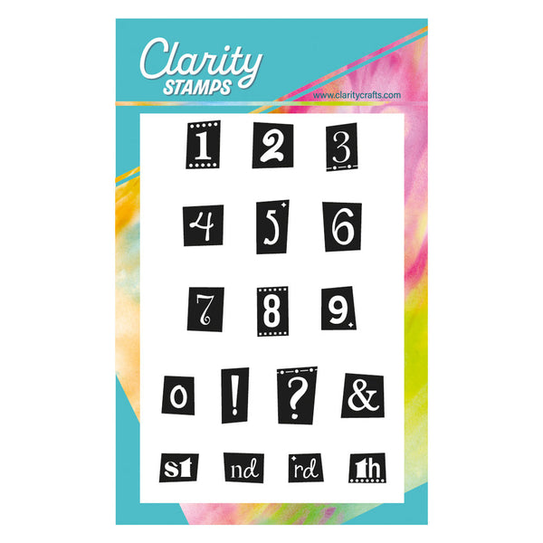 Block Print Numbers A6 Stamp Set – Claritystamp