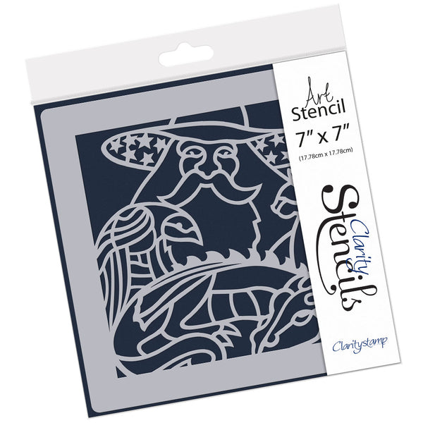 Magic Merlin 7" x 7" Stencil – Claritystamp