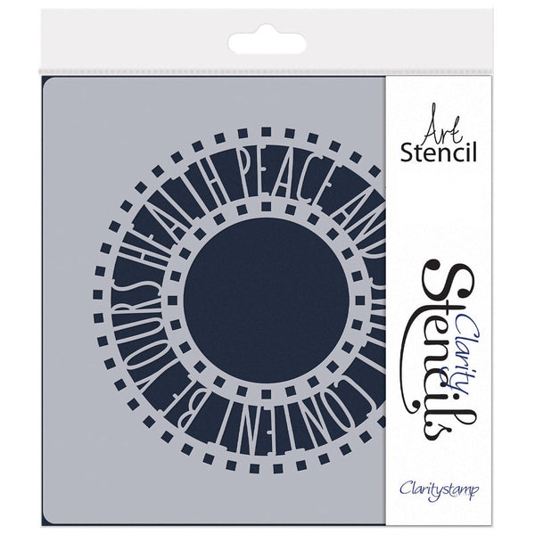 Health, Peace & Sweet Content Be Yours Aperture Round Stencil 7" x 7 ...