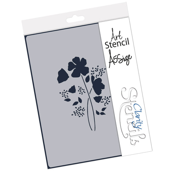 Tina's Wild Flower Spray A5 Stencil – Claritystamp